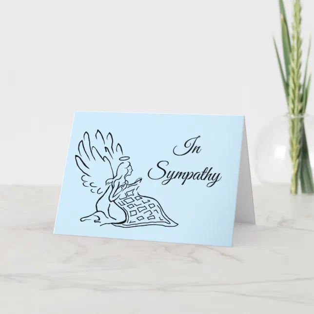Quilting Angel Sympathy Card | Zazzle