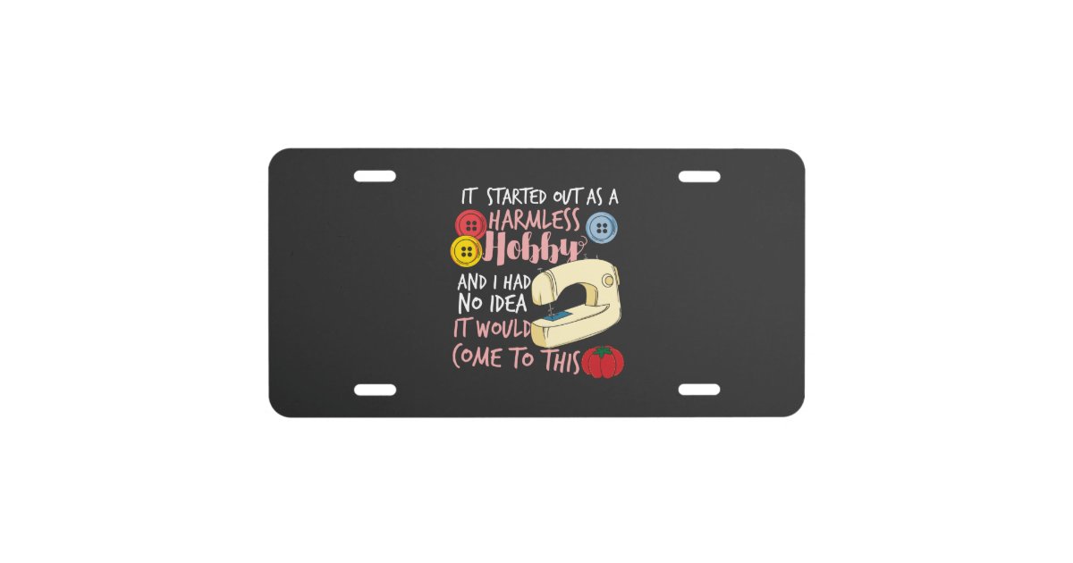 Quilting License Plate | Zazzle