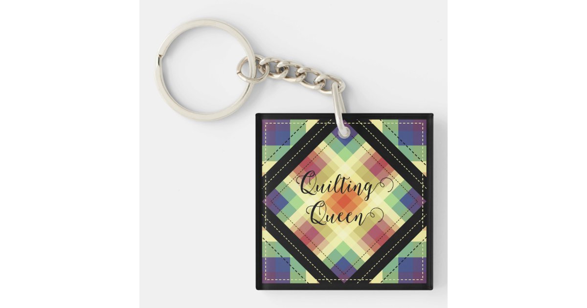 Quilting Queen keychain | Zazzle