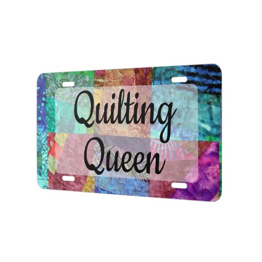 Quilting Queen License Plate | Zazzle