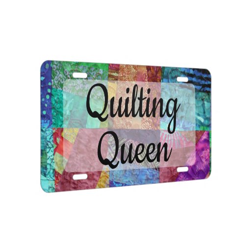 Quilting Queen License Plate | Zazzle