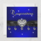 Quinceanera 15th Birthday Party Royal Blue Black Invitation | Zazzle
