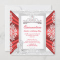 Quinceanera 15th Birthday Party White Red Invitation | Zazzle
