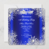 Quinceanera 15th Royal Blue Birthday Party Invitation | Zazzle