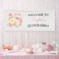 Quinceanera Floral Number 15 Personalized Birthday Banner | Zazzle