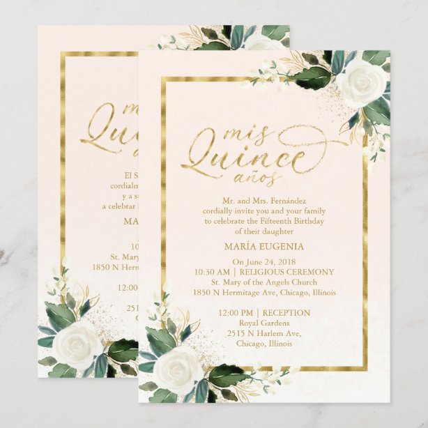 Spanish Quinceañera Invitations | Zazzle