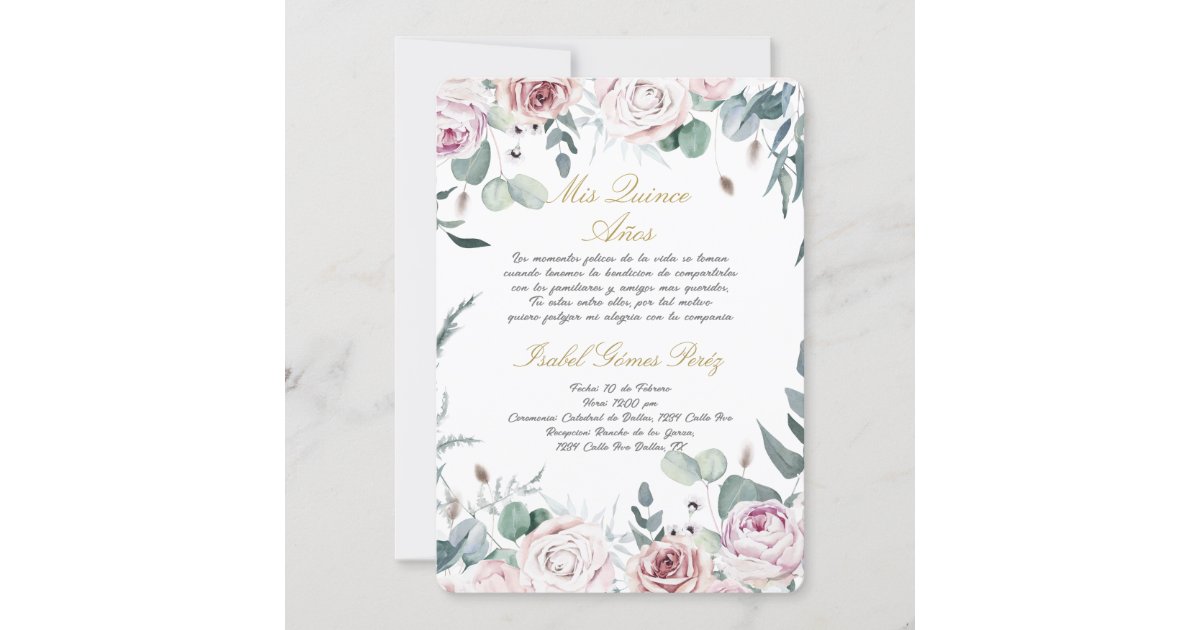 Quinceanera invitation in Spanish | Zazzle