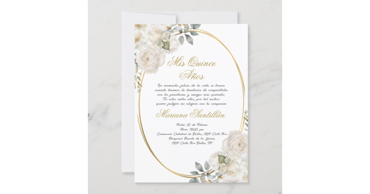 Quinceanera invitation in Spanish | Zazzle