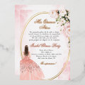 Quinceanera invitation in Spanish Foil Invitation | Zazzle