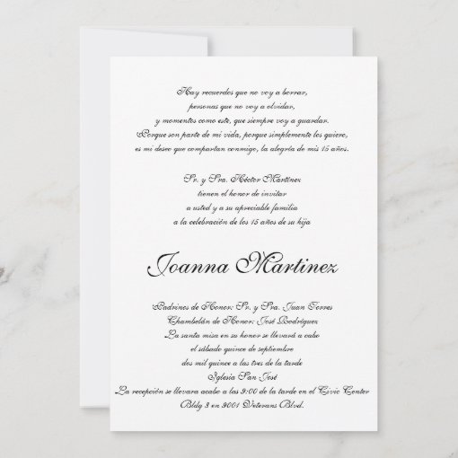 Quinceanera Invitations in Spanish | Zazzle
