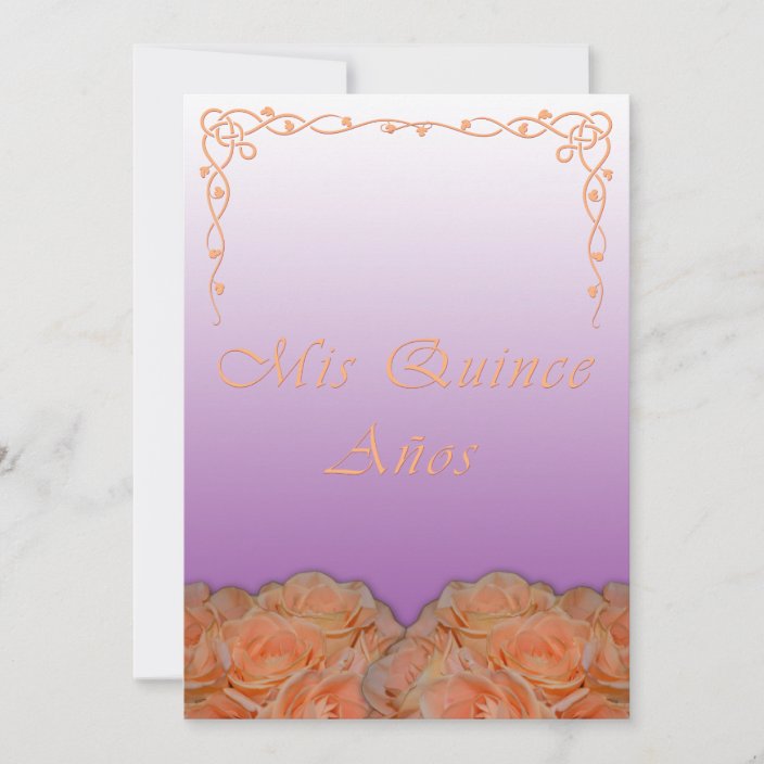 Quinceanera Invitations in Spanish Violet | Zazzle.com