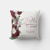 Quinceanera Red Rose Personalized Mis Quince Anos Throw Pillow | Zazzle