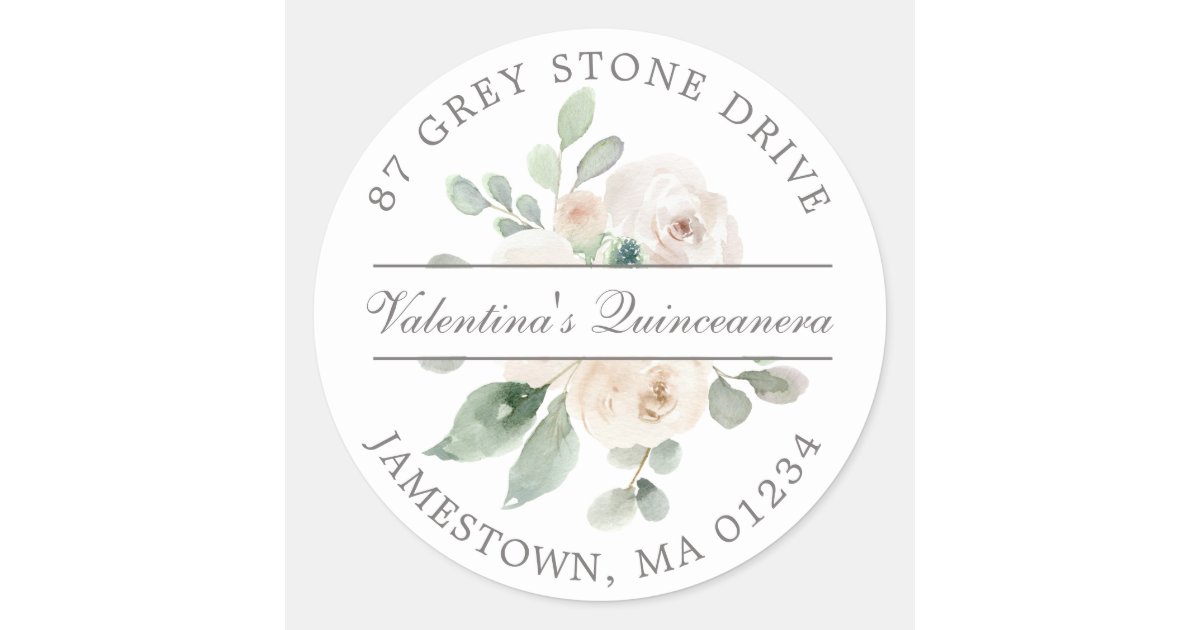 Quinceanera Return Address Label | Zazzle