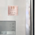 Quinceanera rose gold glitter dust save the date magnet | Zazzle