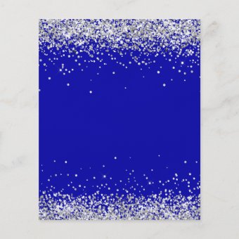 Quinceanera royal blue dress budget invitation flyer | Zazzle