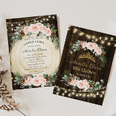 Quinceañera Rustic Blush Floral Enchanted Forest Invitation | Zazzle