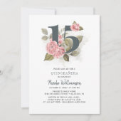 Quinceanera Rustic Floral 15th Birthday Invitation | Zazzle