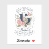 Quinceanera Rustic Floral 15th Birthday Sticker | Zazzle