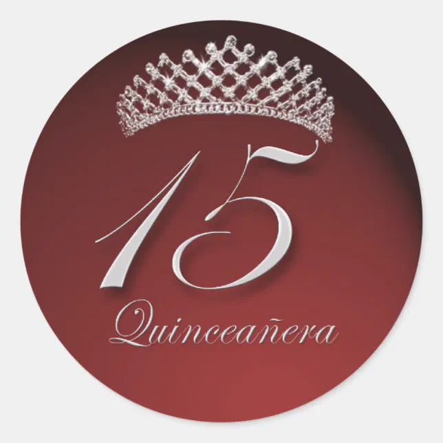 Quinceanera Stickers with Tiara | Zazzle