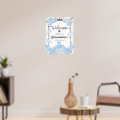 Quinceanera Welcome Sign Dusty Blue Dress Floral | Zazzle