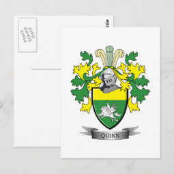Quinn Coat of Arms Postcard | Zazzle