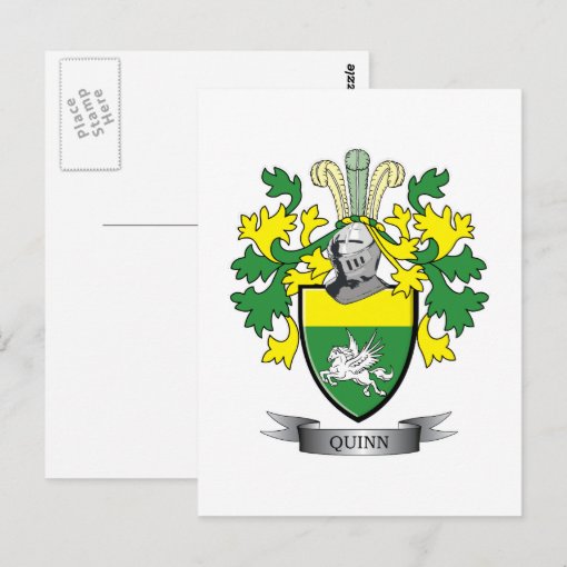 Quinn Coat of Arms Postcard | Zazzle
