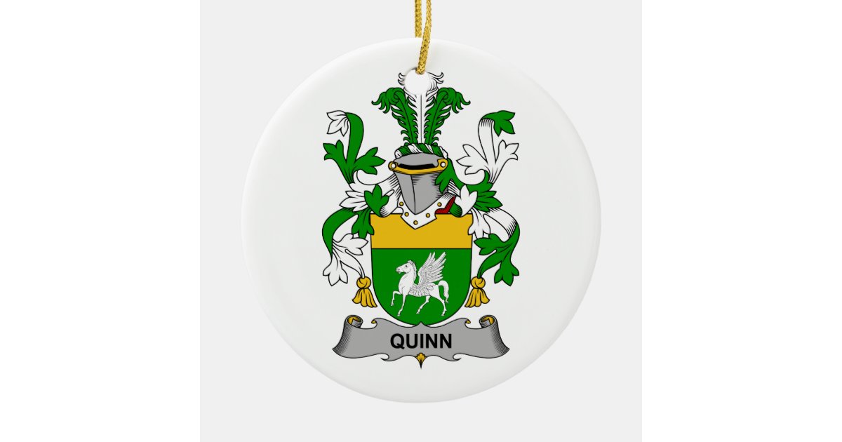 Quinn Family Crest Ceramic Ornament | Zazzle