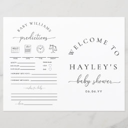 Quinn Script Baby Shower Game Booklet | Zazzle