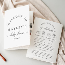 Quinn Script Baby Shower Game Booklet | Zazzle