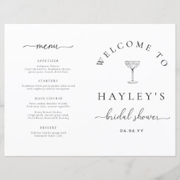 Quinn Script Bridal Shower Game and Menu Booklet | Zazzle