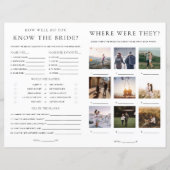 Quinn Script Bridal Shower Game and Menu Booklet | Zazzle