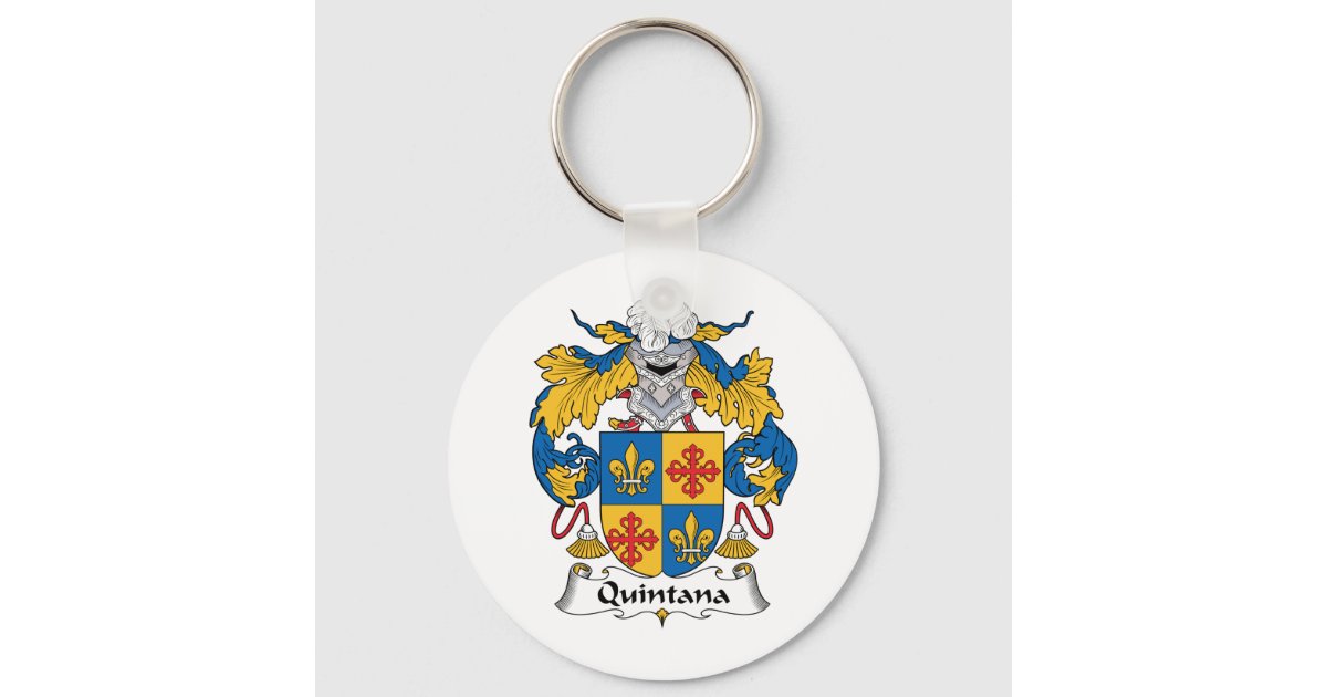 Quintana Family Crest Keychain | Zazzle
