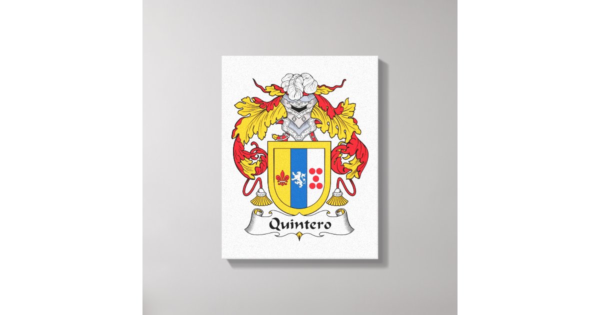 Quintero Family Crest Canvas Print | Zazzle