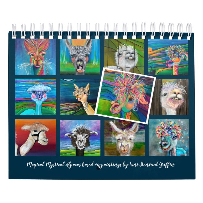 Quirky Alpaca calendar with stories 20z | Zazzle.com