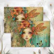 QUIRKY BUTTERFLY FAIRY GIRL DECOUPAGE TISSUE PAPER | Zazzle
