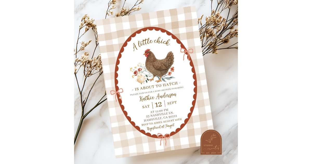 Quirky Hand Drawn Illustration Chic Baby Shower Invitation | Zazzle