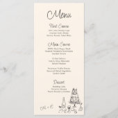 Quirky Handwritten Wedding Menu | Zazzle