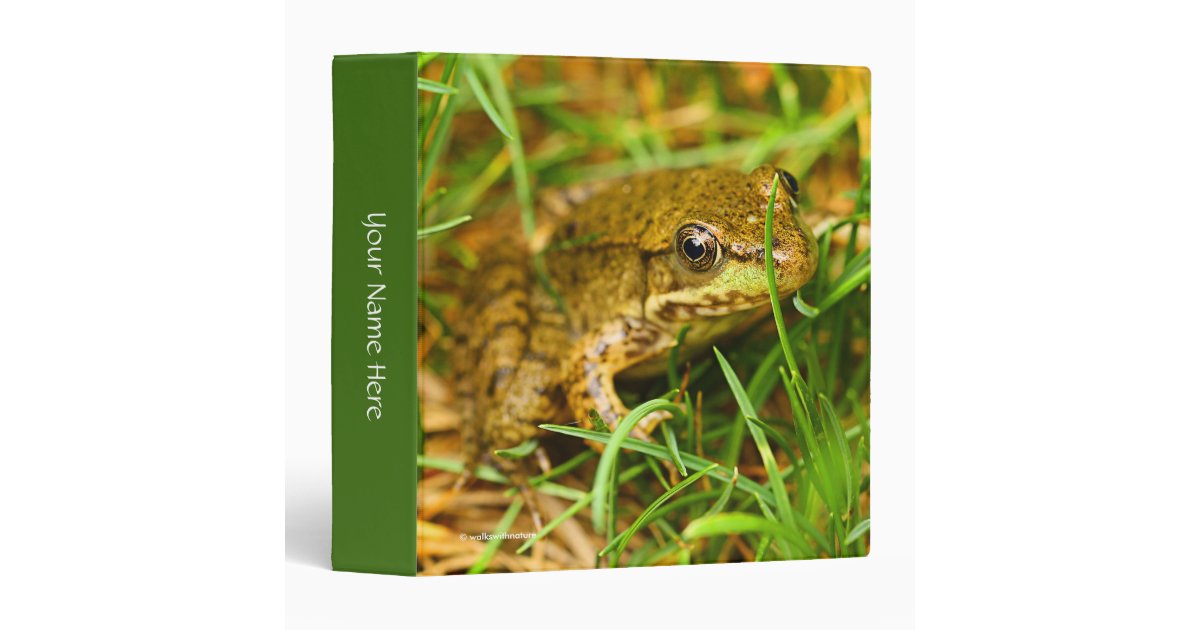 Quirky One-Sided Dialog with a Small Green Frog Binder | Zazzle