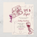 Quirky Sips and Dips Birthday Party Invitation | Zazzle