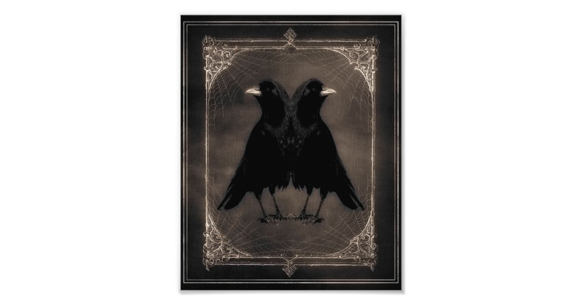 Quirky Twin Crows Photo Print | Zazzle