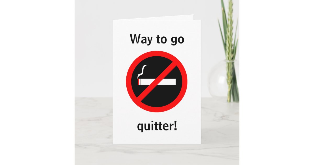 Quit Smoking Congratulations Card | Zazzle