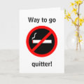 Quit Smoking Congratulations Card | Zazzle