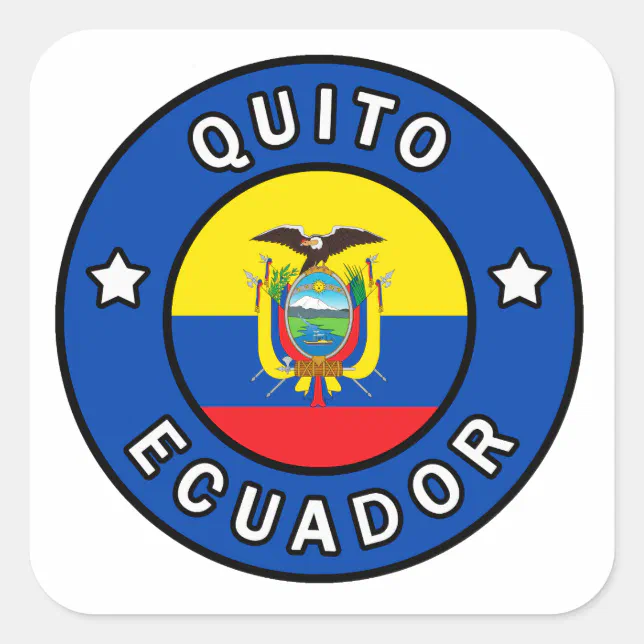 Quito Ecuador Square Sticker | Zazzle
