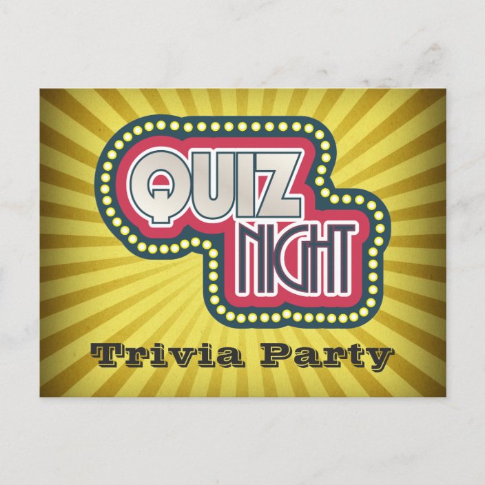 Quiz Night Trivia Party Invitation | Zazzle.com