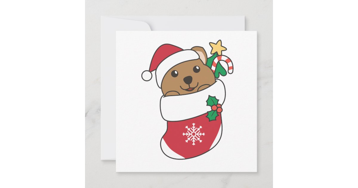 Quokka Christmas Snow Winter Animals Quokkas Holid Holiday Card | Zazzle