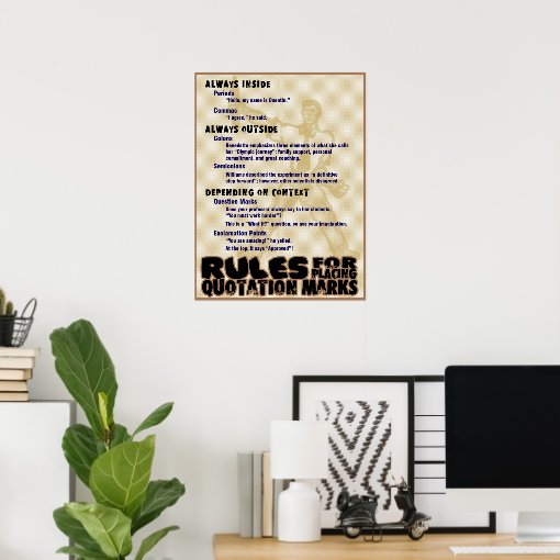 Quotation Marks Poster | Zazzle