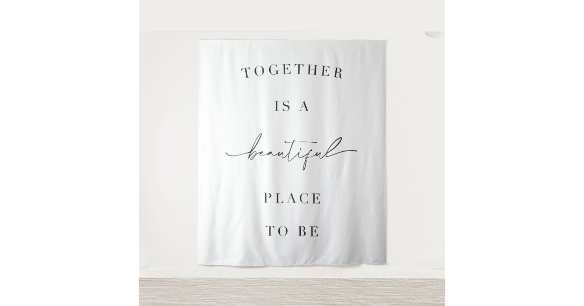 Quote Backdrop Banner Wedding Tapestry | Zazzle