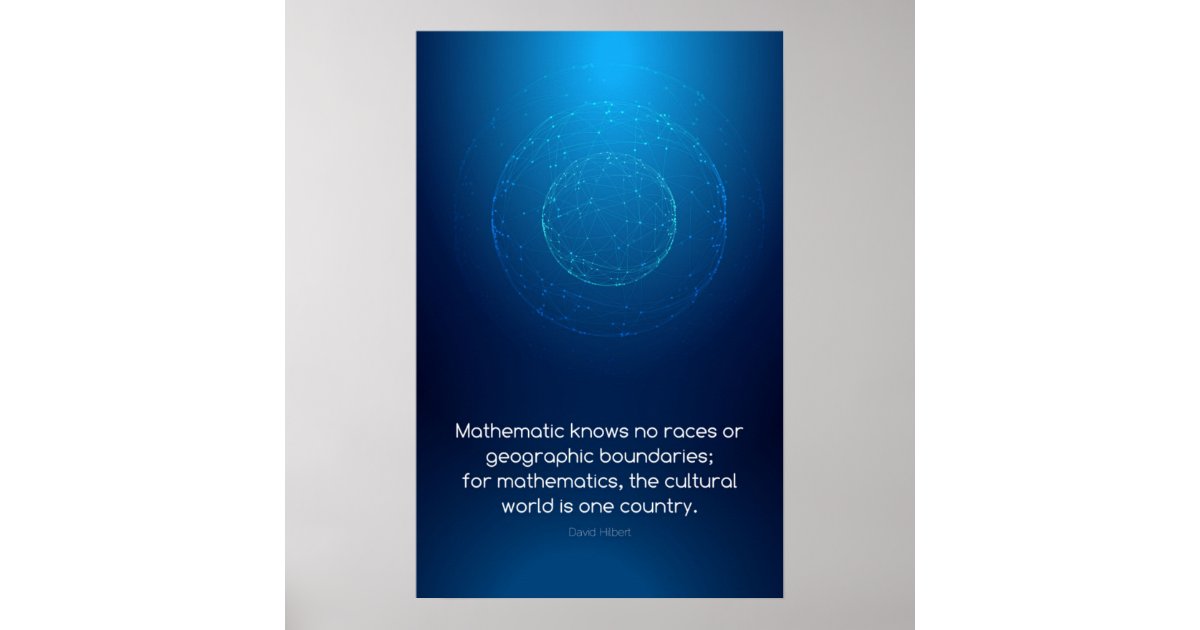 Quote by David Hilbert - Math Posters | Zazzle