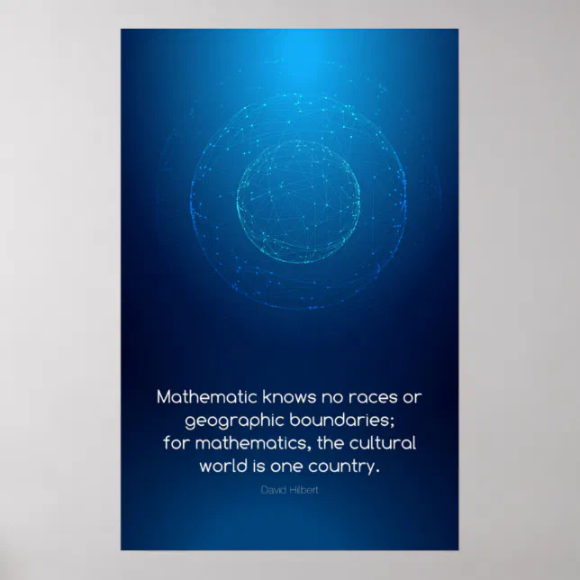 Quote by David Hilbert - Math Posters | Zazzle