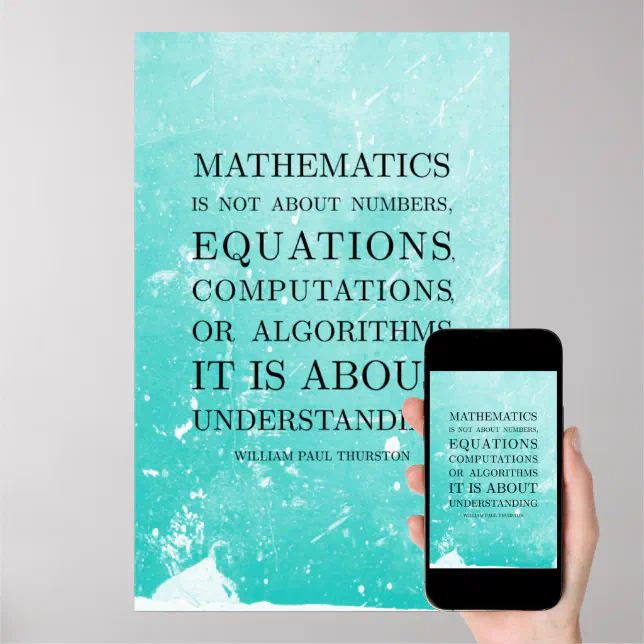 Quote by Thurston - Math Posters | Zazzle